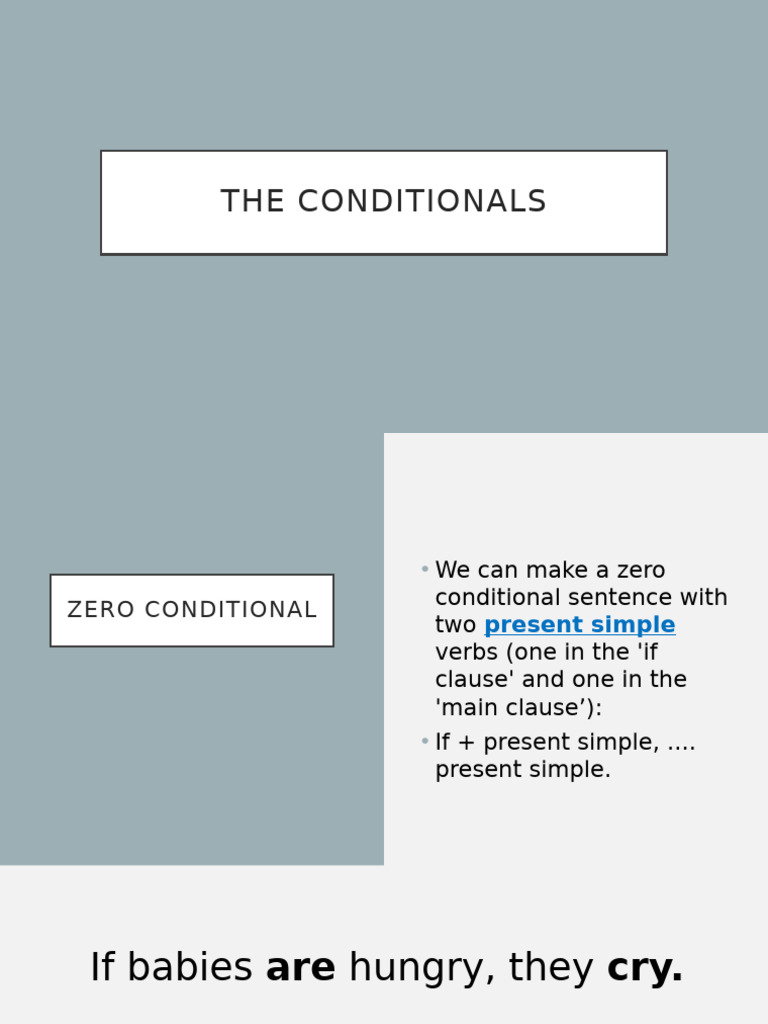 Zero, First and Second Conditional Grammar Guides | PDF | Clause | Languages