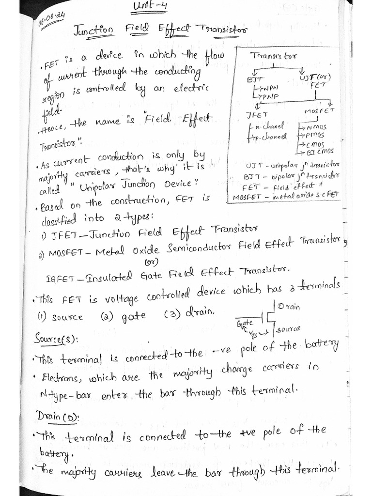 EDC UNIT-IV (FET) | PDF