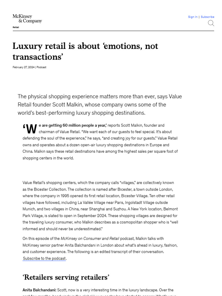 Luxury Retail: Emotions Over Transactions | PDF | Brand | Retail