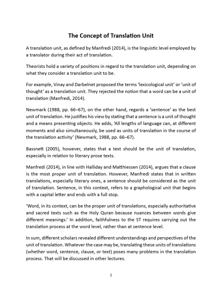 2nd Lecture (Translation Unit + Negation in English) | PDF | Sentence ...