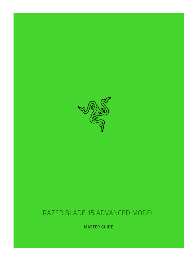 Razer Blade15 Inch 2020 Rz09 0330x Manual English | PDF