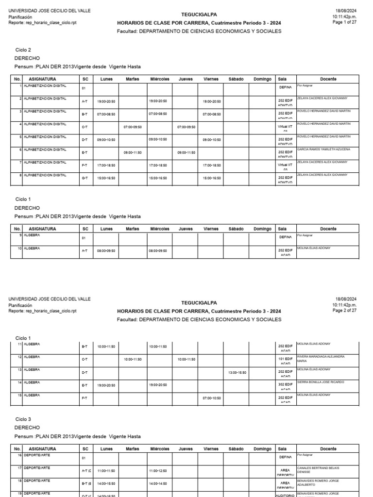 PROGRAMACION III PER 2024 DERECHO uth | PDF | Justicia | Crimen y violencia