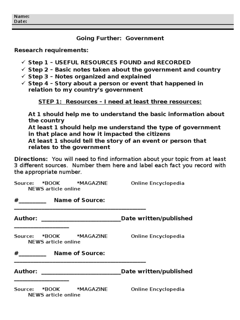 Government Research Project Guide | PDF | Encyclopedias | News