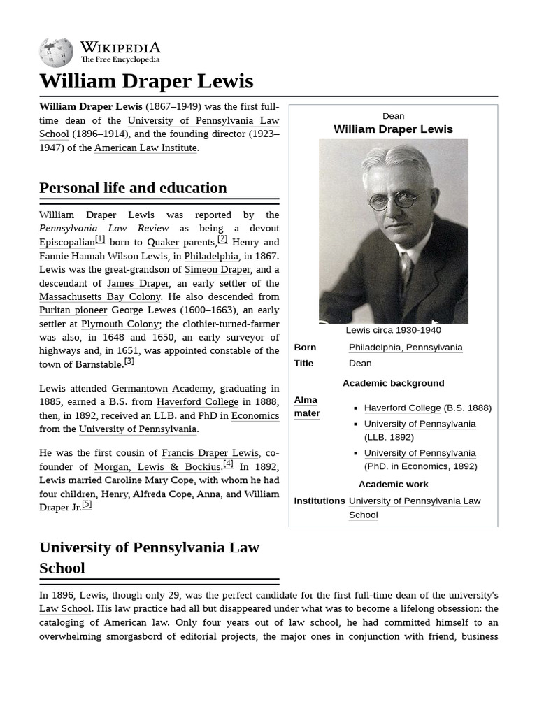 William_Draper_Lewis | PDF