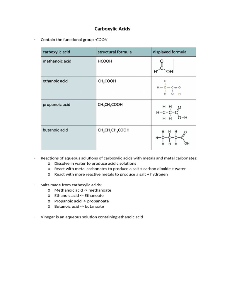 Carboxylic Acids | PDF