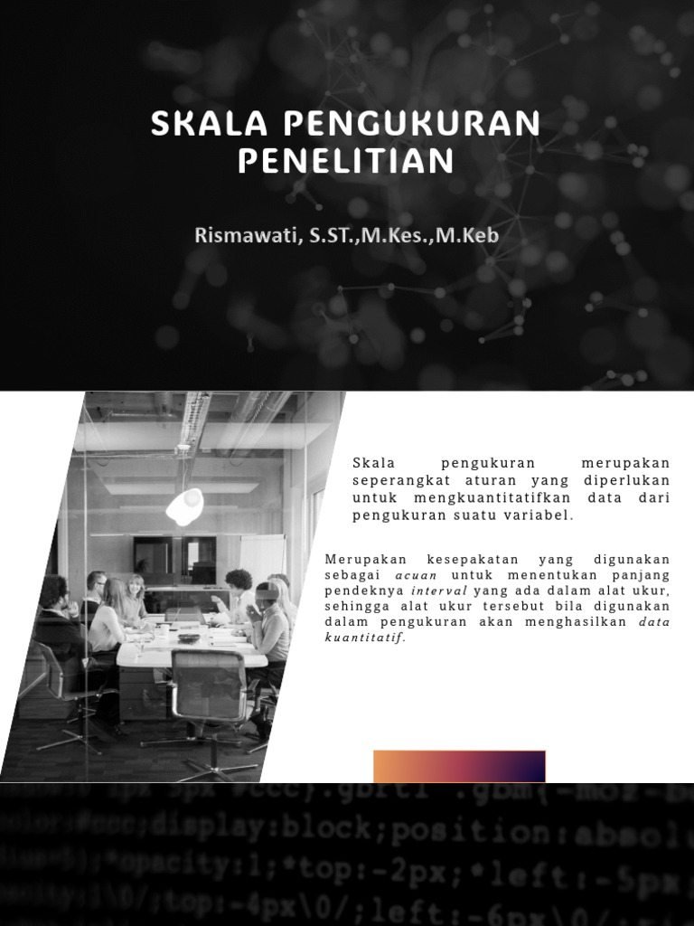 Jenis dan Skala Pengukuran Penelitian | PDF