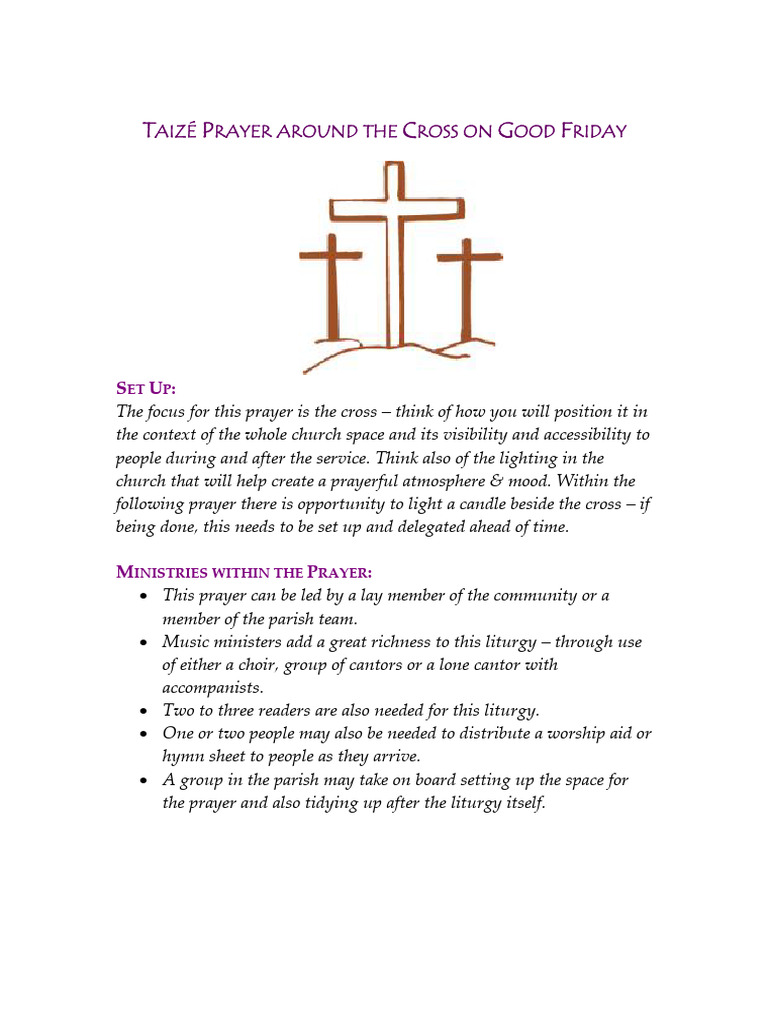 Taizé Good Friday Prayer Service | PDF | Jesus | Prayer