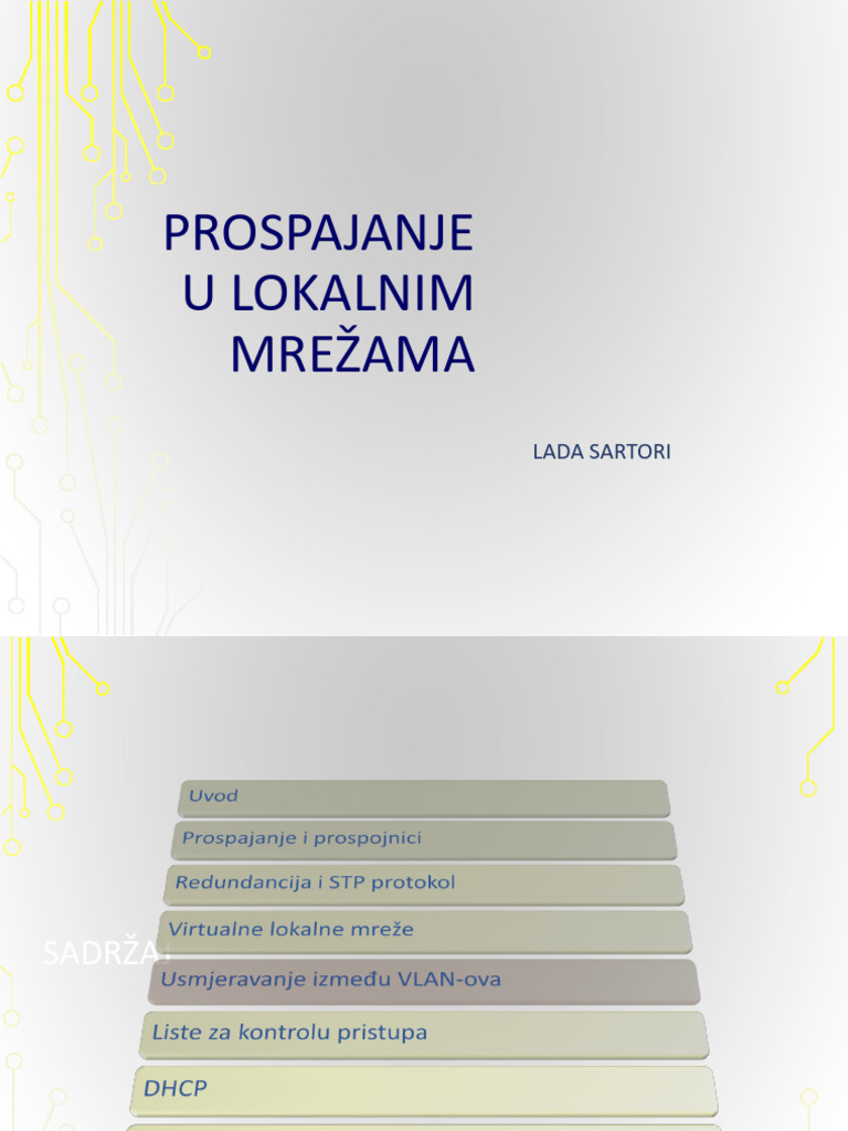 Usmjernik, Usmjeravanja Između VLAN-ova | PDF