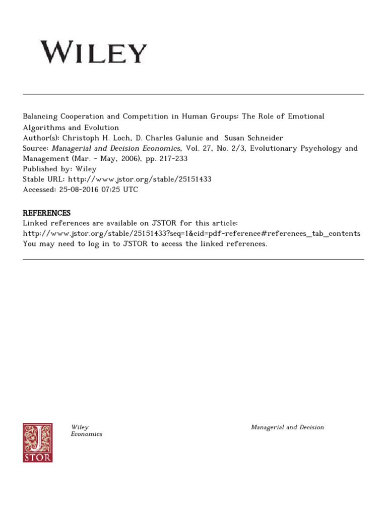 Loch_Balancing cooperation and competition in human groups | PDF ...