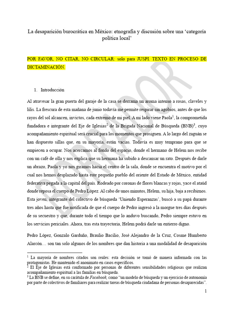 DE LA SERNA Violencias Burocráticas de La Desaparición JUSPI FLAD 2024 ...