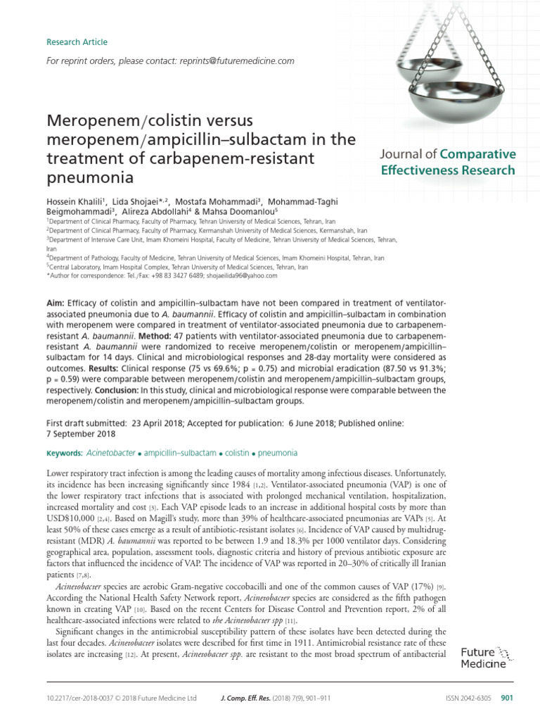 Colis Mero Vs Ampi Sulba Mero | PDF | Antimicrobial Resistance ...