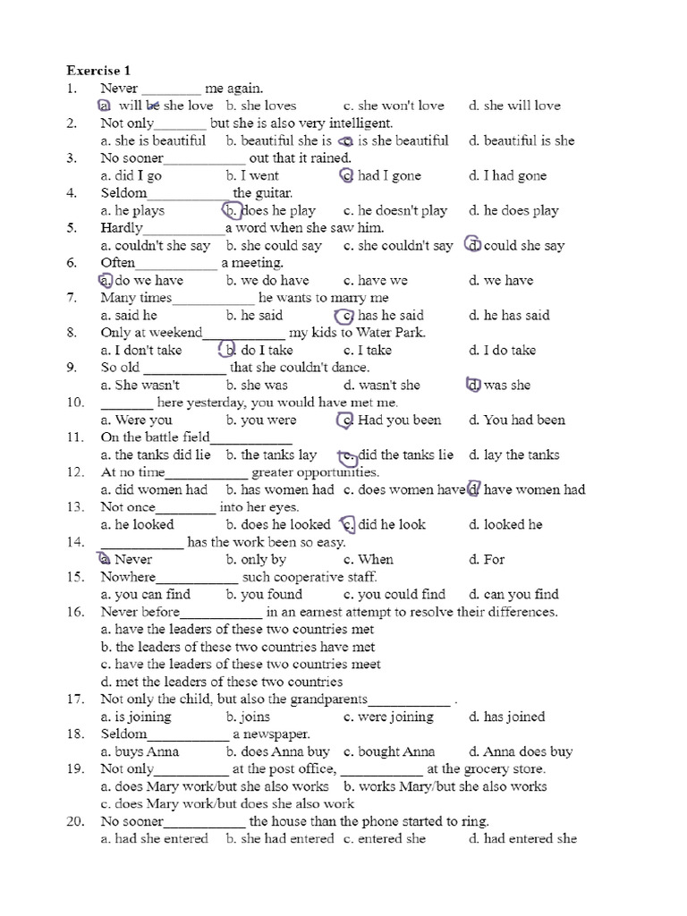 BP B2+ unit 5 inversion 1-2 | PDF