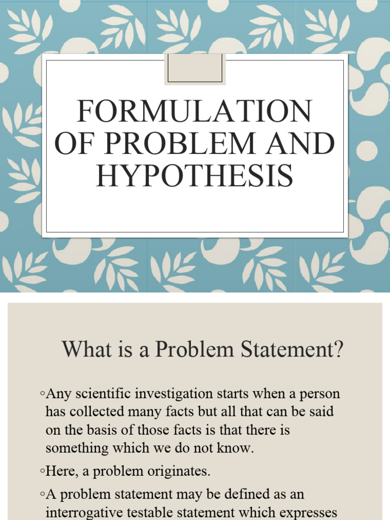 hypothesis | PDF | Hypothesis | Theory