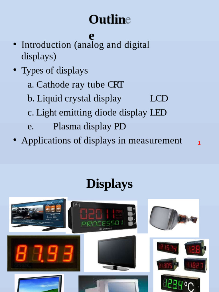 Analog and Digital Display Devices | PDF | Computer Monitor | Light ...