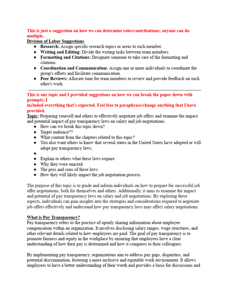 Group Paper: Resource Page PDF | PDF | Equal Pay For Equal Work | Salary