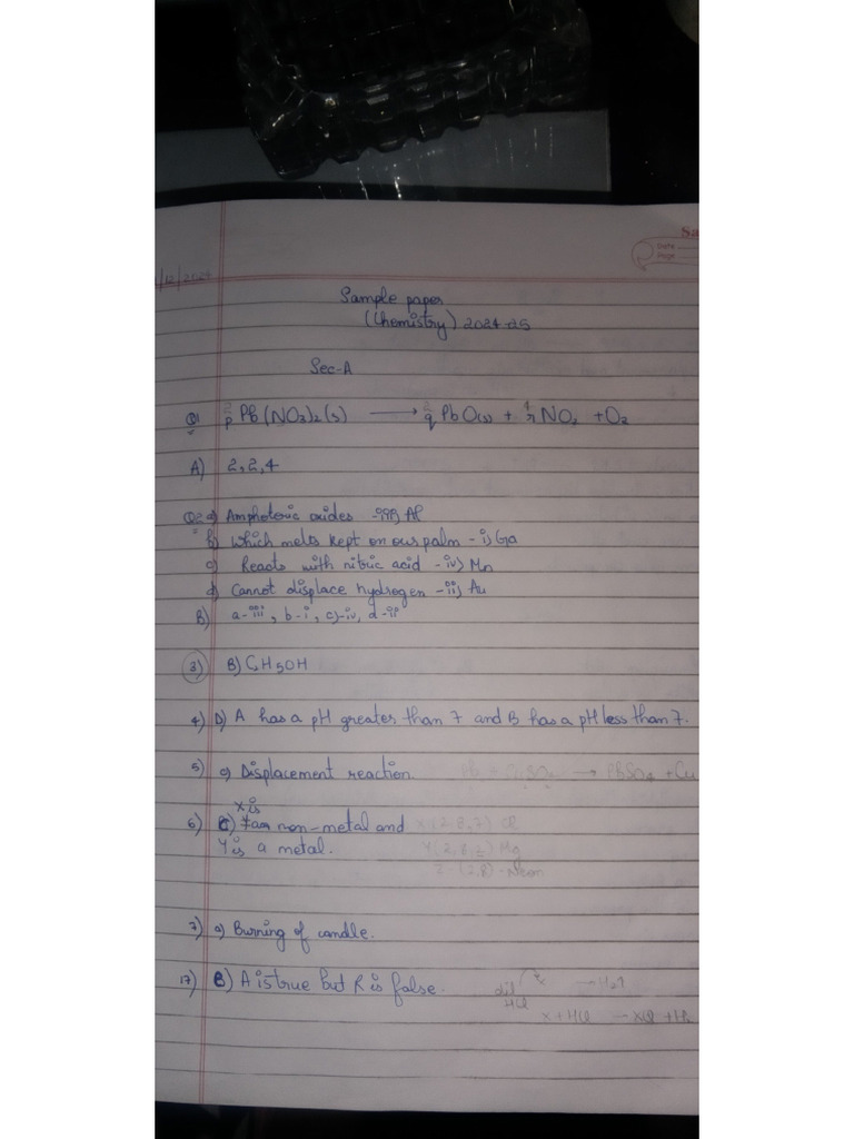 Science Sample Paper Q An Ans | PDF