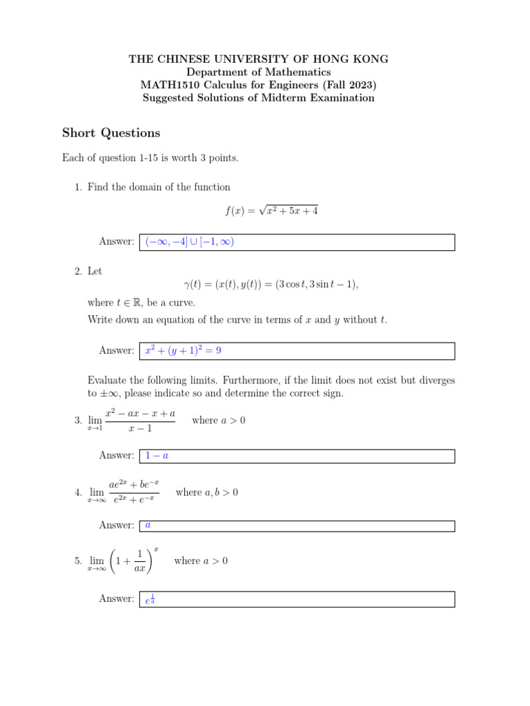 2023 midterm sol | PDF | Mathematical Physics | Mathematical Analysis 2023 midterm sol | PDF | Mathematical Physics | Mathematical Analysis