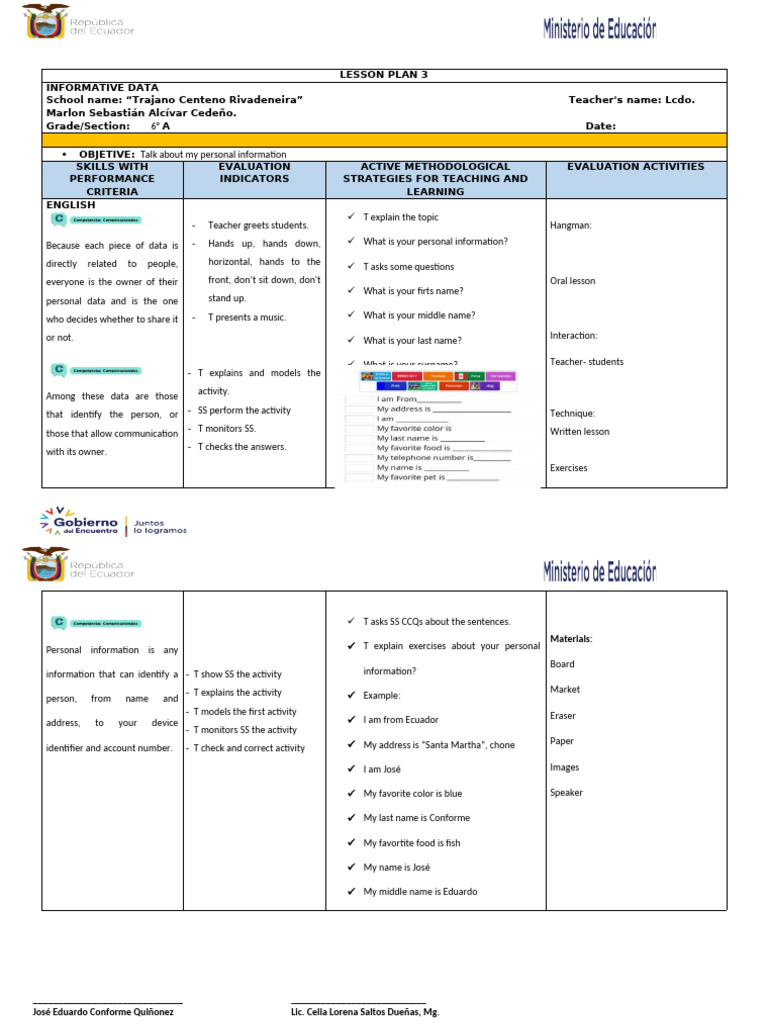 Conforme- Lesson Plan 3 | PDF | Communication | Education Theory