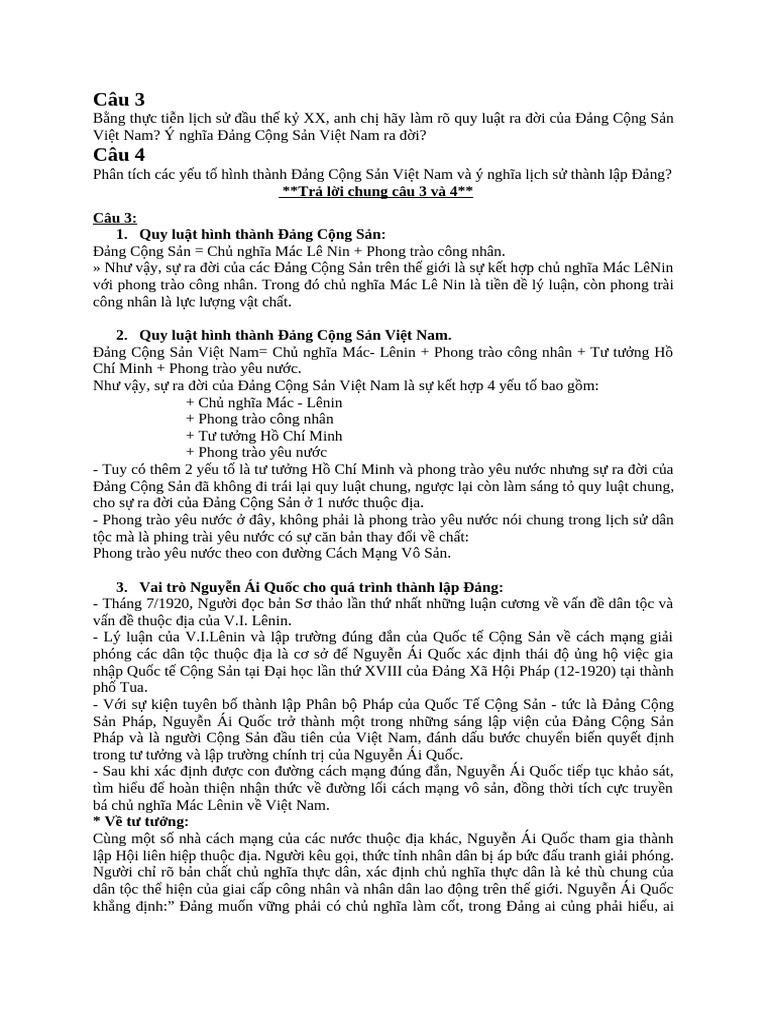 Câu 3 (4), 6,9 - LSD | PDF