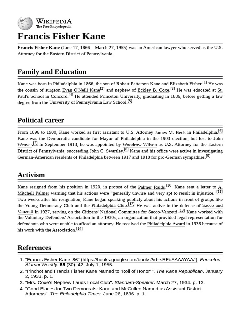 Francis Fisher Kane | PDF