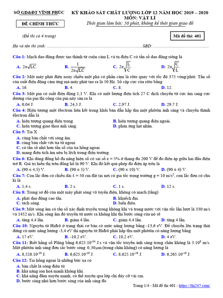 de-khao-sat-chat-luong-vat-li-12-nam-hoc-2019-2020-so-gddt-vinh-phuc | PDF