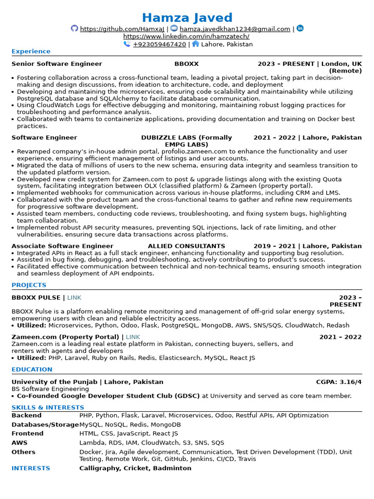 LinkedIn-new resume | PDF | Databases | Software