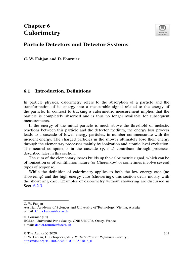 Calorimetry | PDF | Electron | Fundamental Interaction