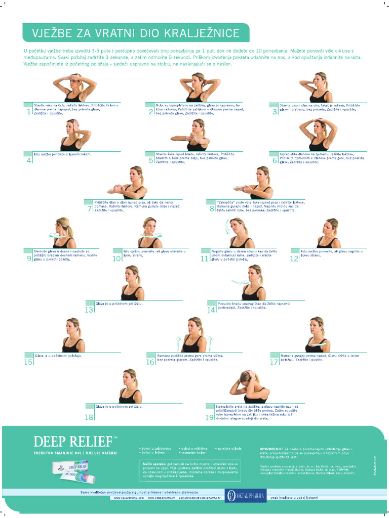 Deep Relief - Vjezbe Za Vrat | PDF