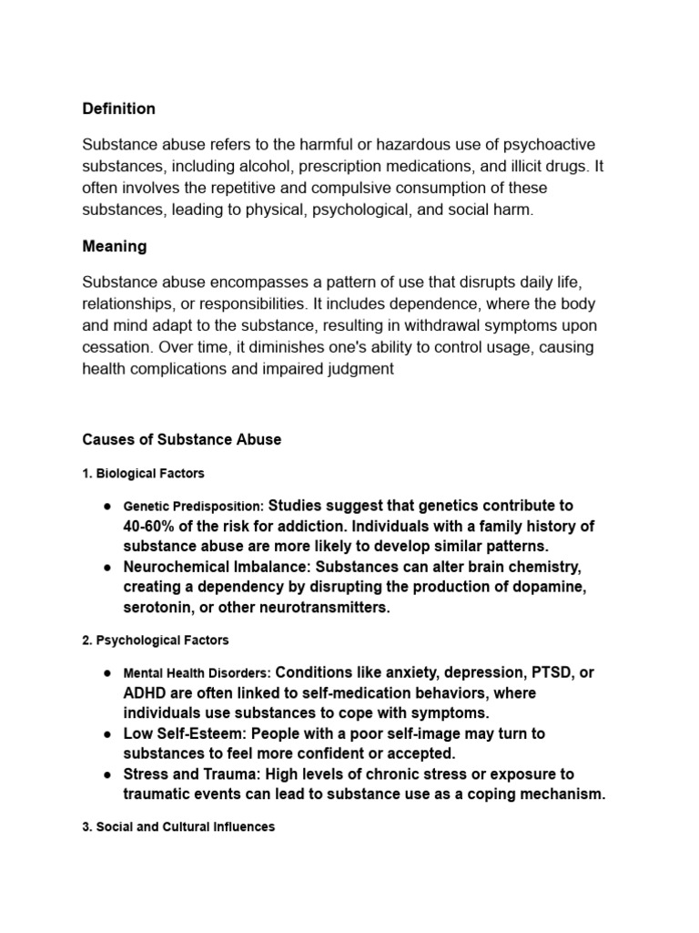 ge unit 1 | PDF | Substance Abuse | Substance Dependence