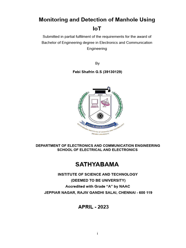 B.E Ece 19 23 Batchno 186 | PDF | Internet Of Things | Analog To Digital Converter