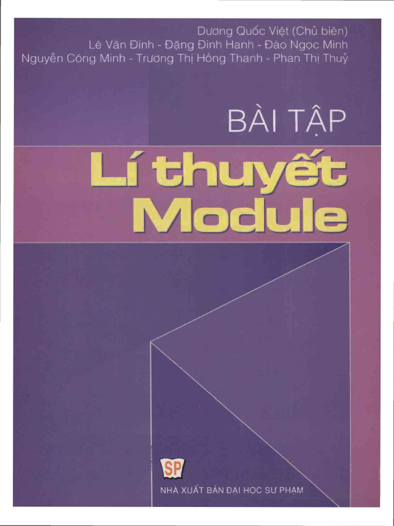 Xemtailieu Bai Tap Ly Thuyet Module Duong Quoc Viet Chu Bien Va Nhung Tac Gia Khac | PDF