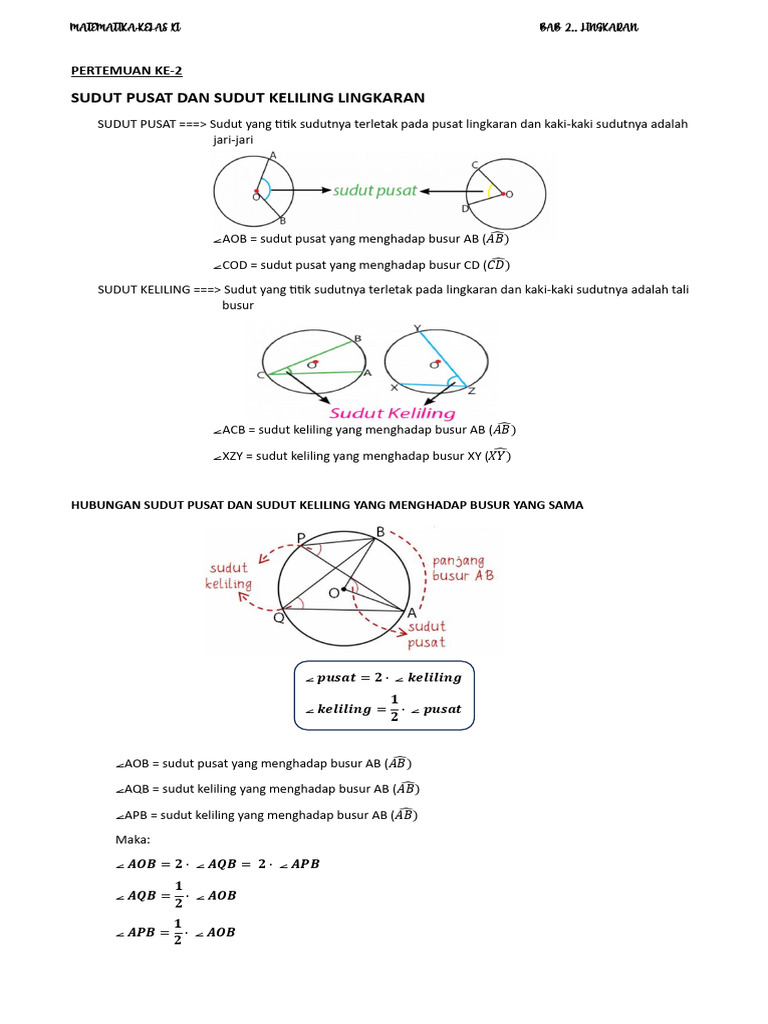 Materi Sudut Pusat Dan Kell | PDF