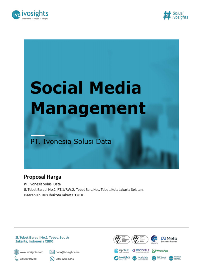 Proposal Penawaran Harga - Proposal Social Media Management | PDF