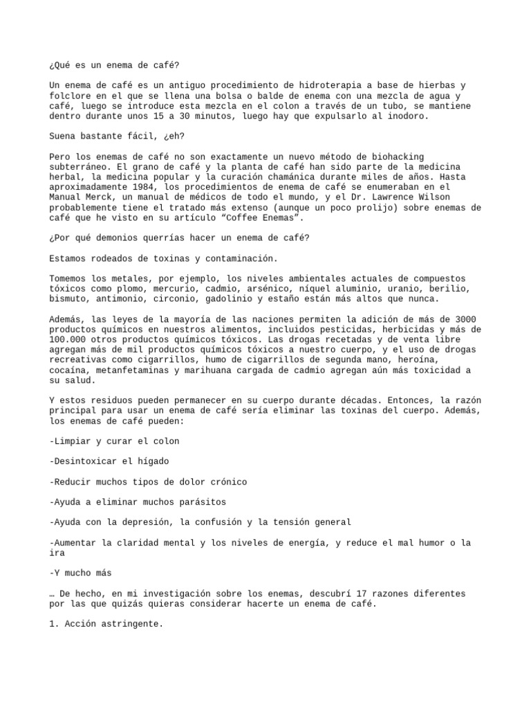 Enemas Informacion | PDF | Antioxidante | Tracto gastrointestinal