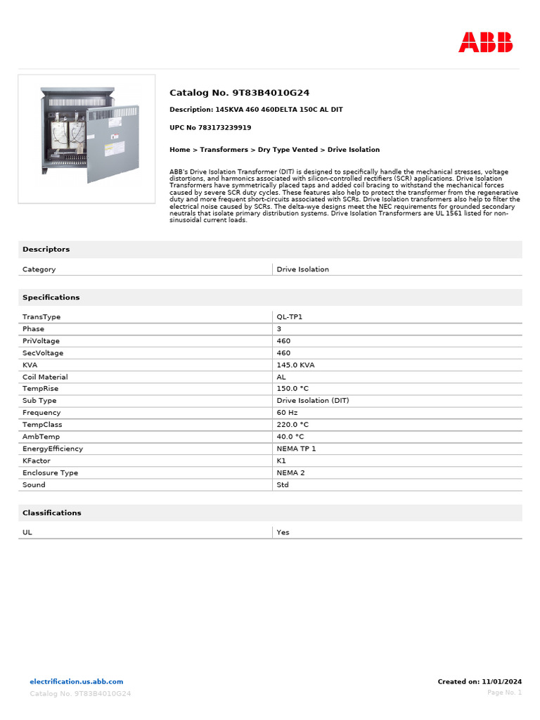 Trafo 9T83B4010G24 | PDF