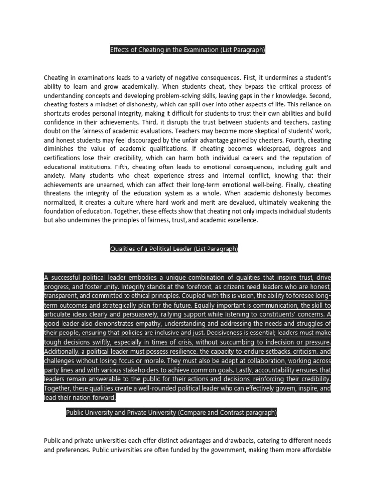 Paragraph | PDF | University | Teachers