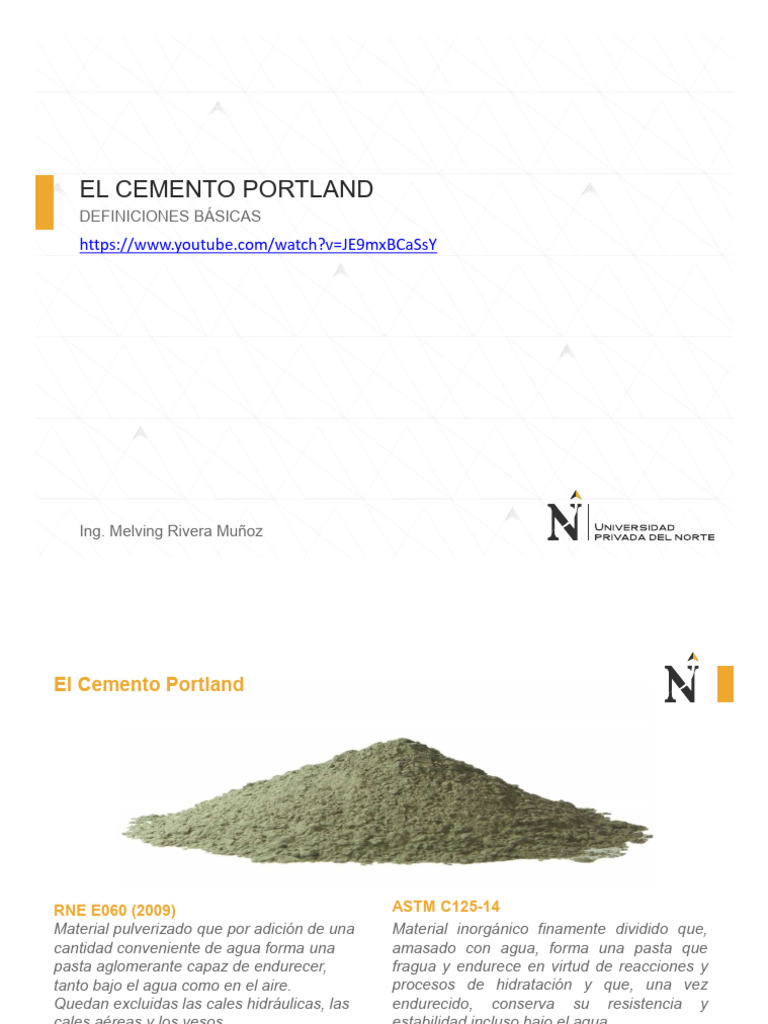 Cemento Tipo I Pacasmayo: Proceso y Uso | PDF | Cemento | Material ...