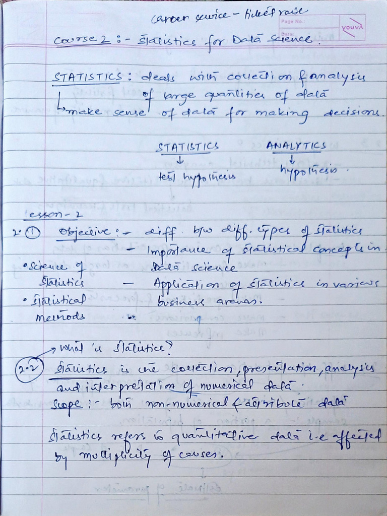 Statistics 1 | PDF