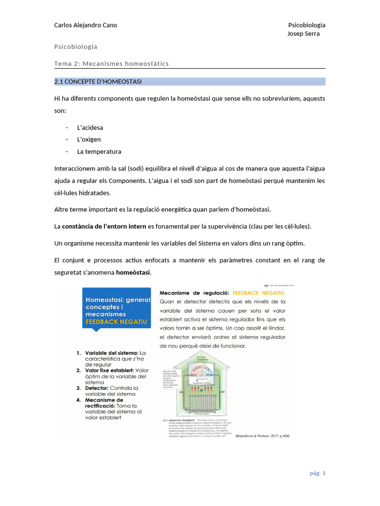 Tema 2 Psicobiologia | PDF