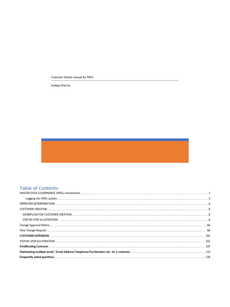 Customer Master in MDG - Manual | PDF | User Interface | Button (Computing)