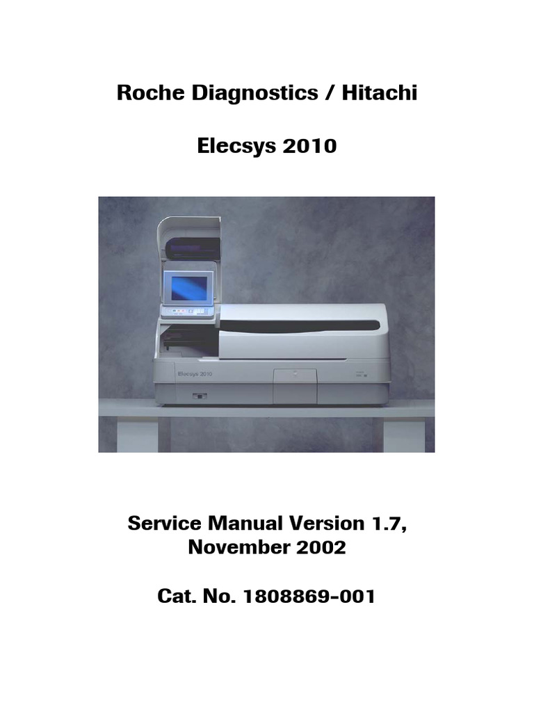 E2010 Service Manual | PDF | Assay | Alternating Current