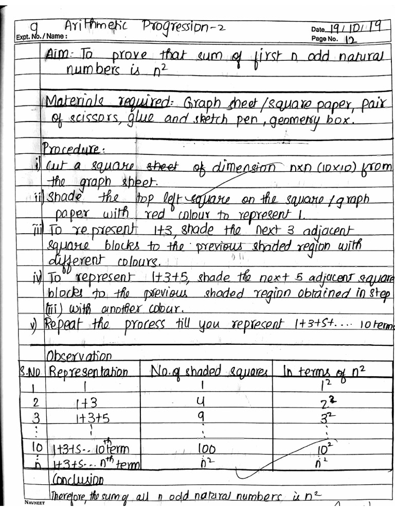 Maths Lab Activity - 9 | PDF