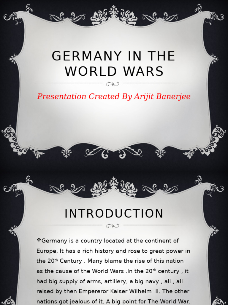 Germany's Role in World Wars | PDF