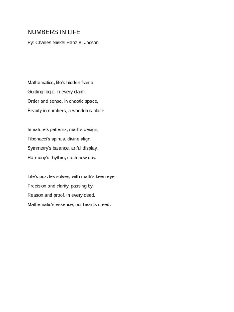 Poem | PDF