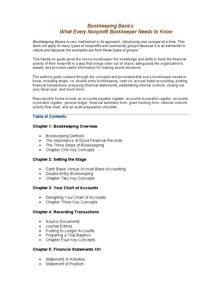 Bookkeeping Basics | PDF | Bookkeeping | Program Evaluation