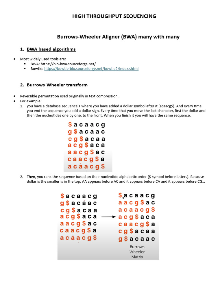 Burrows-Wheeler Aligner | PDF | Computer Data | Information Science