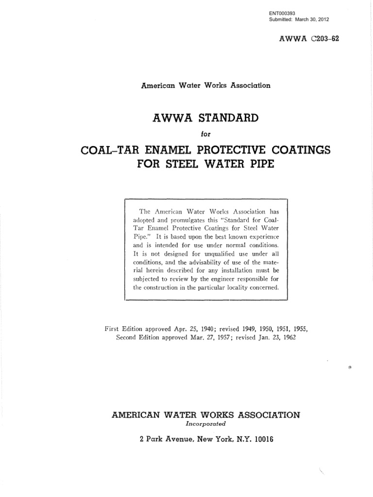 AWWA C 203 | PDF | Paint | Varnish