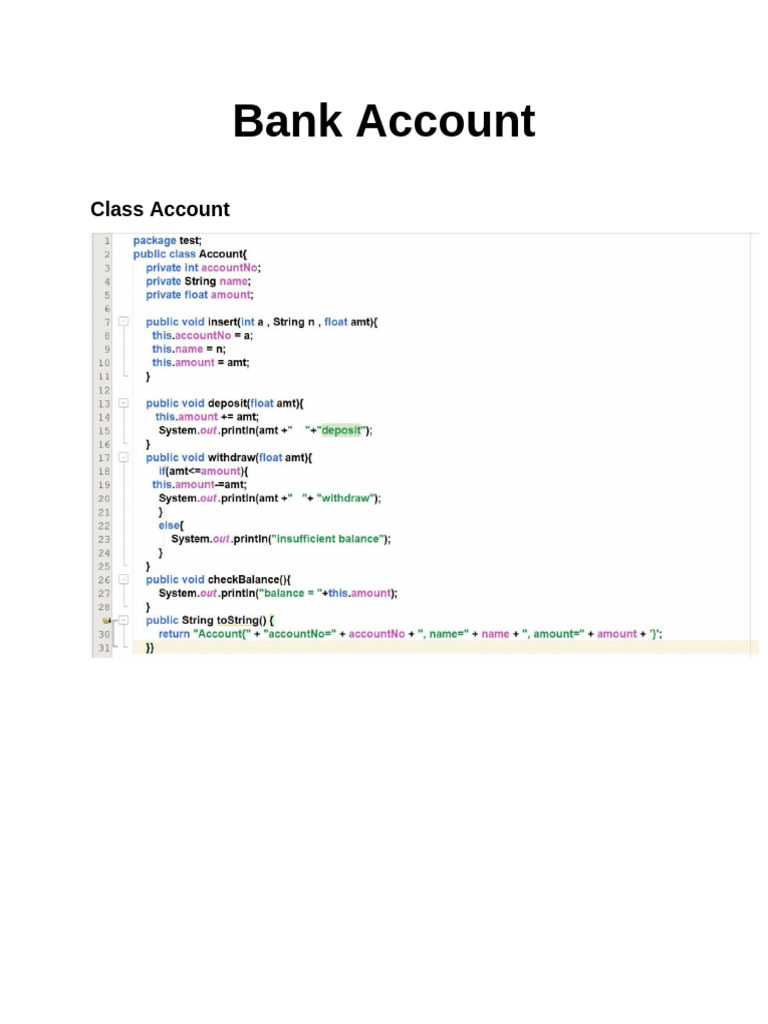 Bank Account | PDF