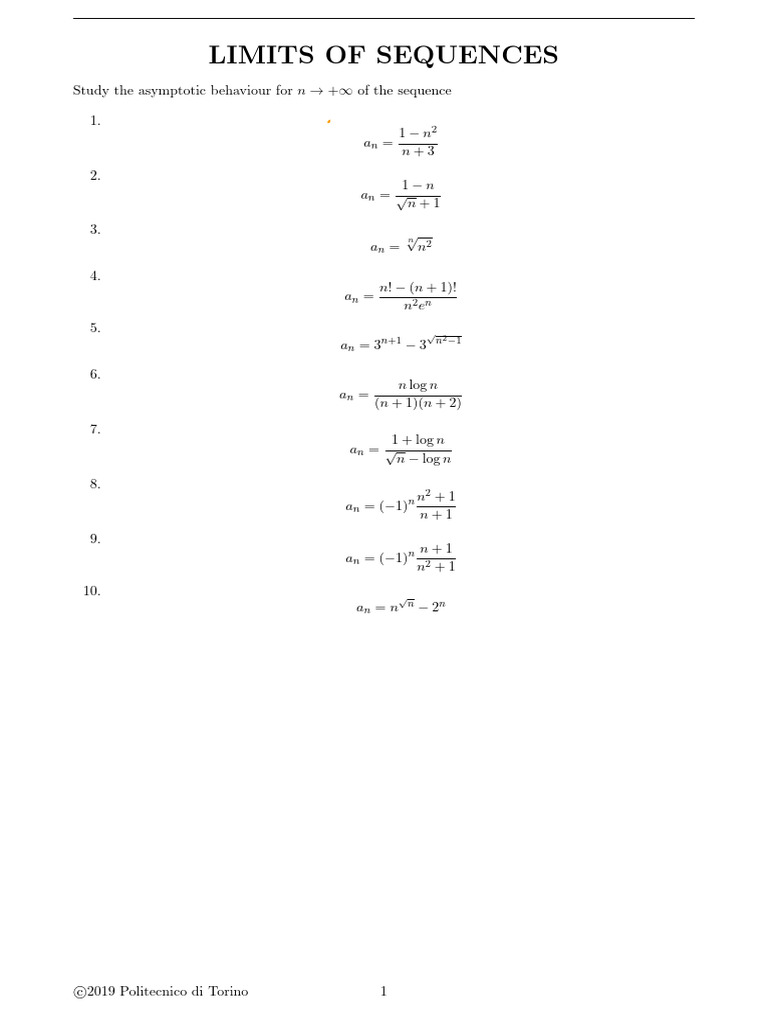 Limits of Sequences | PDF