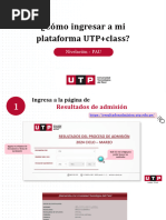 Acceso a UTP+class: Guía Paso a Paso | PDF | Software de la aplicacion ...